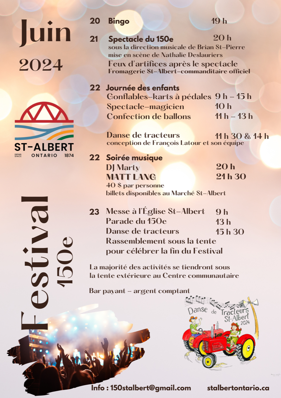 Festival du 150e - St Albert Ontario